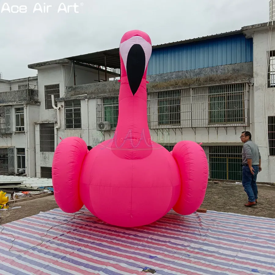 Inflatable Mascot Costume: Large Pink Air Blown Flamingo Decoration For ...