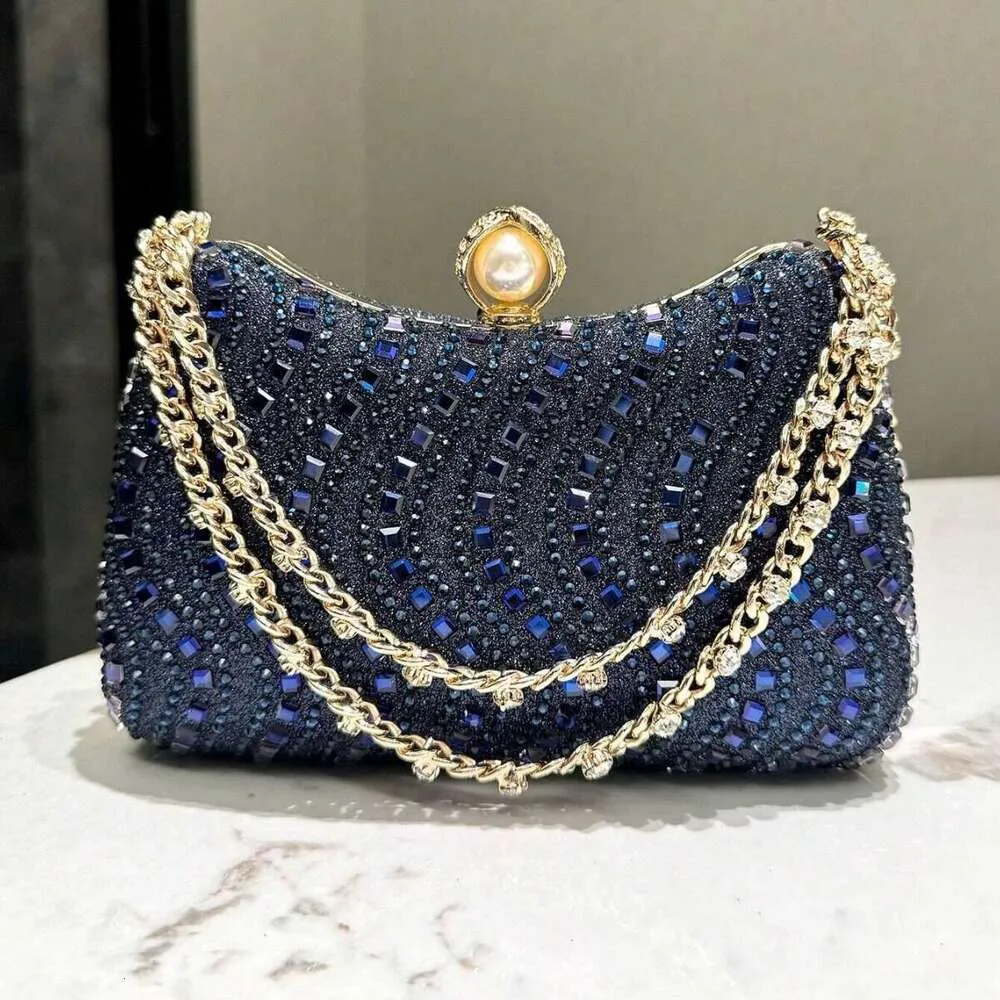 Cross Border Rhinestone Handbags Inlaid Party Clutch With Chain Womens ...