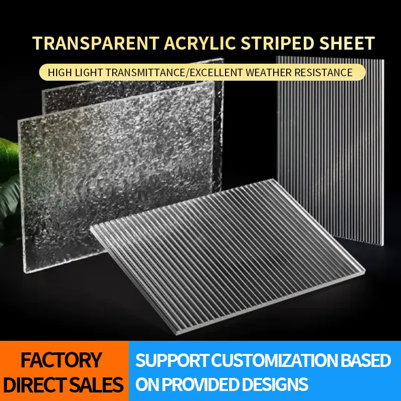 Custom Transparent Acrylic Long Rainbow Stripe Panels with Semi ...