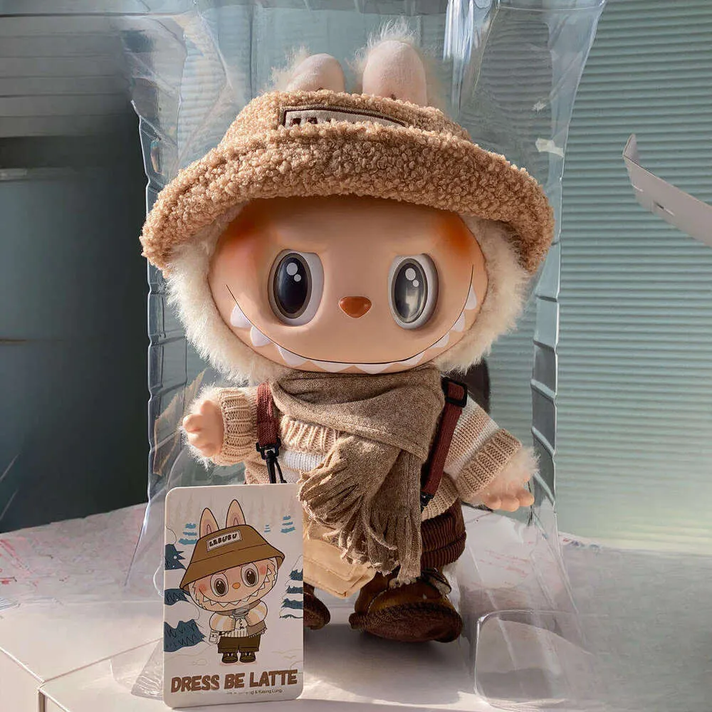 Labubu BE Latte Action Figure Monsters Dress Vinyl Plush Doll with PP ...