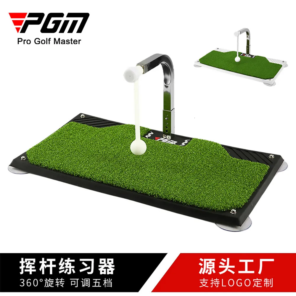 PGM Golf Swing Trainer Mat 360 Rotation Swing Plane Trainer, Indoor ...