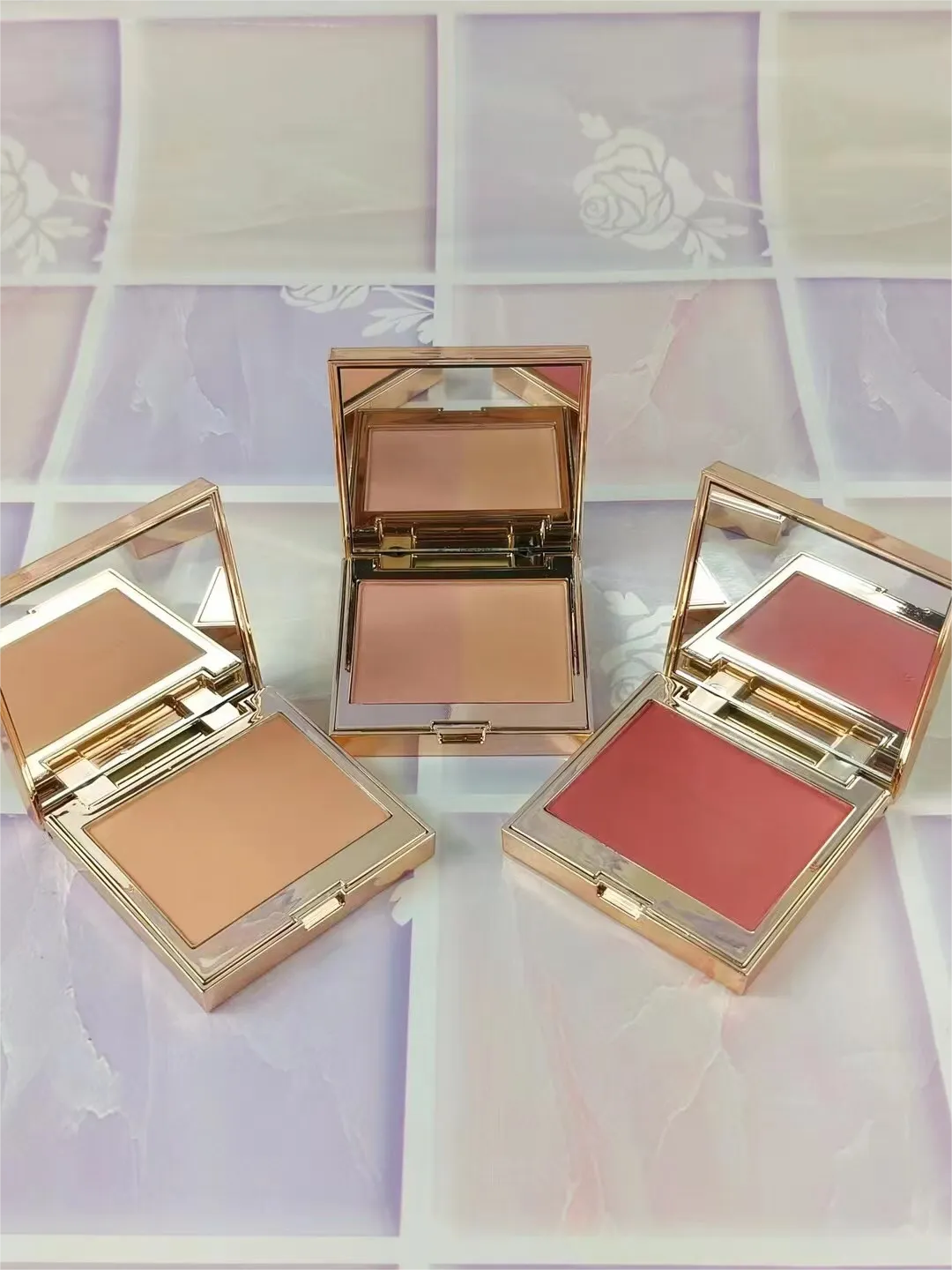 Monochrome Blush Powder 6g With Mirror Natural Long Lasting Peach ...