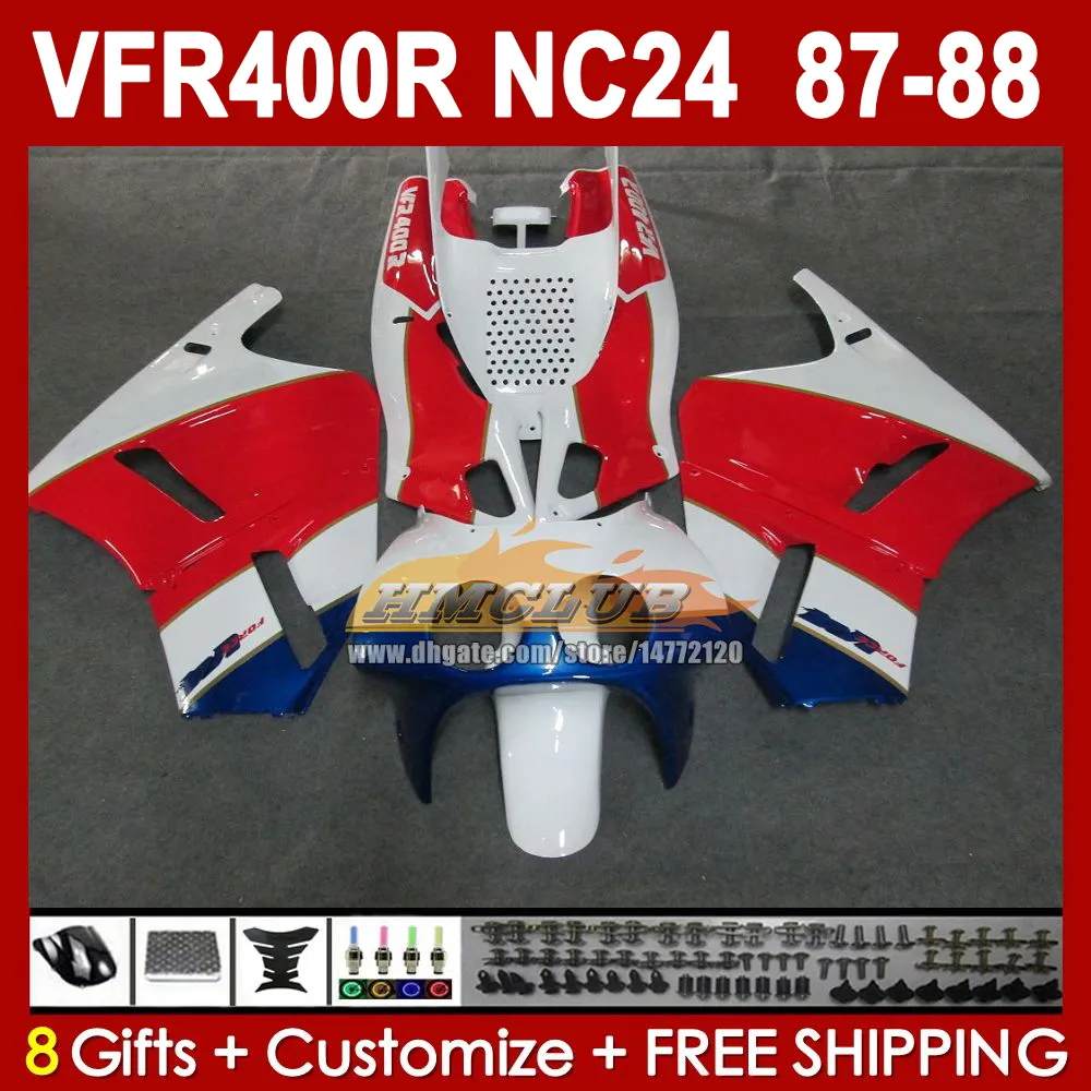 OEM Honda VFR400R Body Kit Glossy Red Fairing Set For VFR400RR 1987 ...