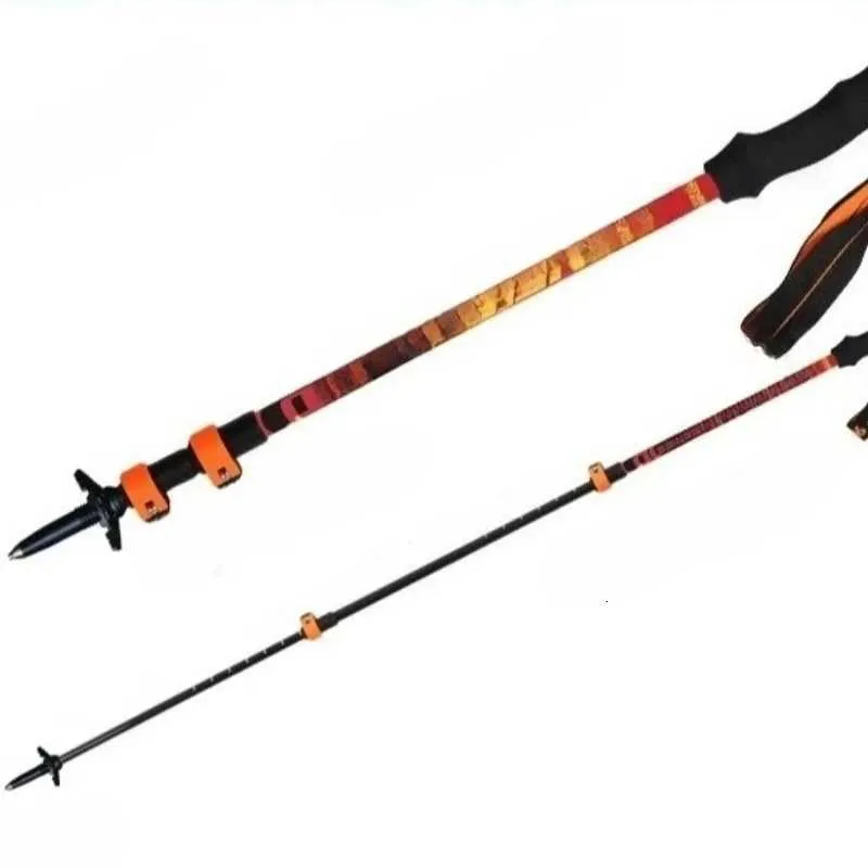 Carbon Fiber Adjustable Trekking Poles Walking Sticks Ultralight Hiking ...