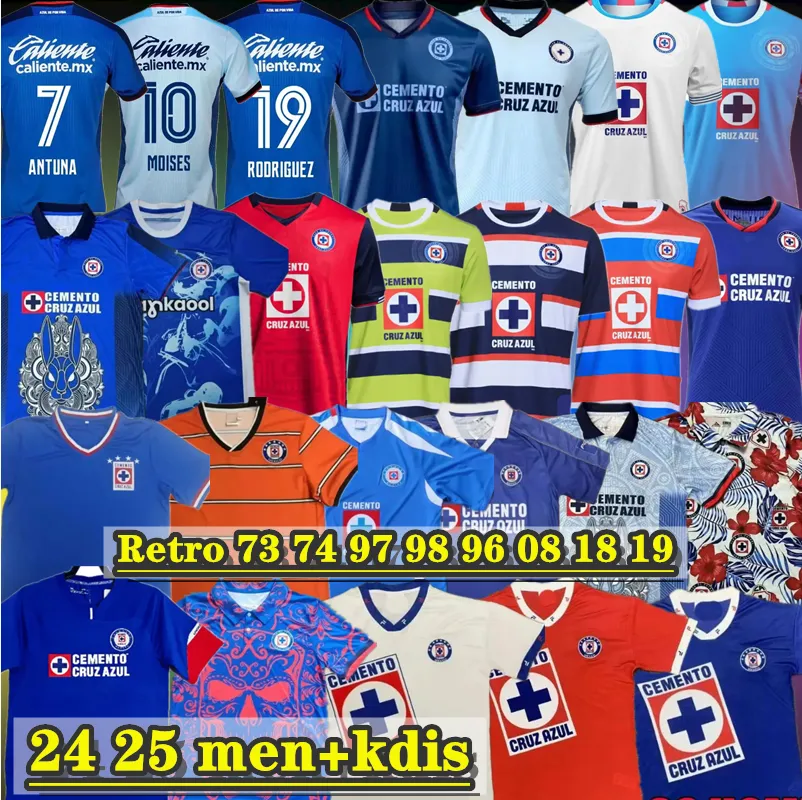 2024 2025 Cruz Azul ROTONDI Soccer Jerseys 1997 1998 96 73 74 08 18 19 ...