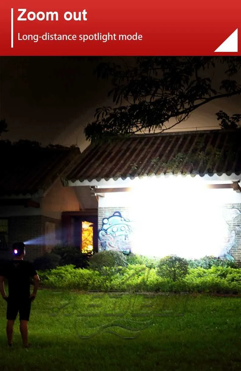 980000000LM LED Headlamp Rechargeable T6 HT510 with Strobe Switch Mode ...