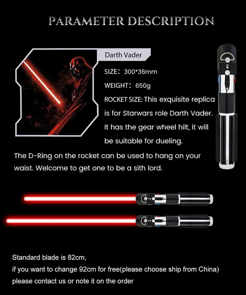 TXQSABER Neopixel Laser Sword Lightsaber with Metal Handle and LED ...