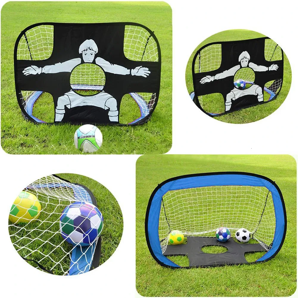 Mini Soccer Net: Foldable Football Goal With Durable Nylon Net For Kids ...