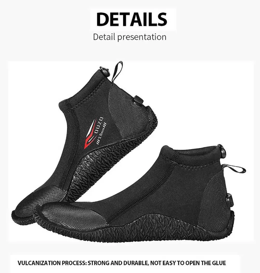 3MM Low-Top Dive Boots Zip Style for Women Winter Water Sports from ...
