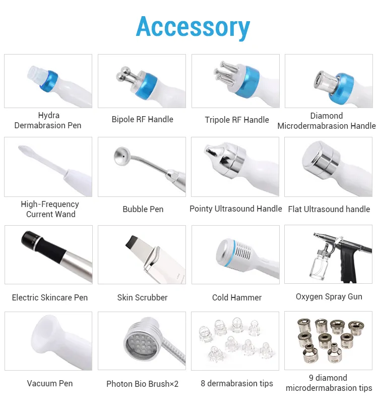 14 in 1 Hydro Skin Beauty Facial Oxygen Bubble Dermabrasion Machine for ...