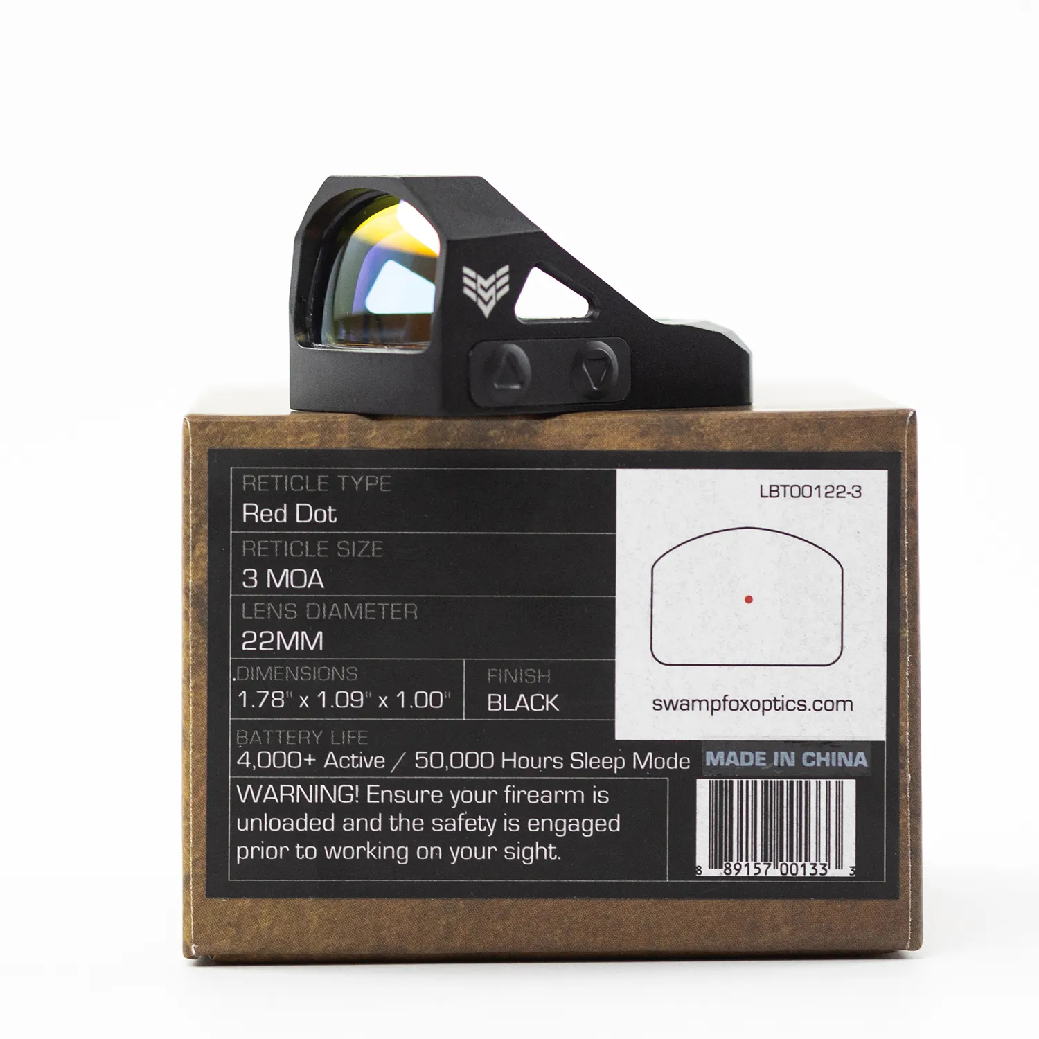 Tactical Red Dot Sight Compact 3 MOA Reticle Reflex Sights 1x22 Liberty ...