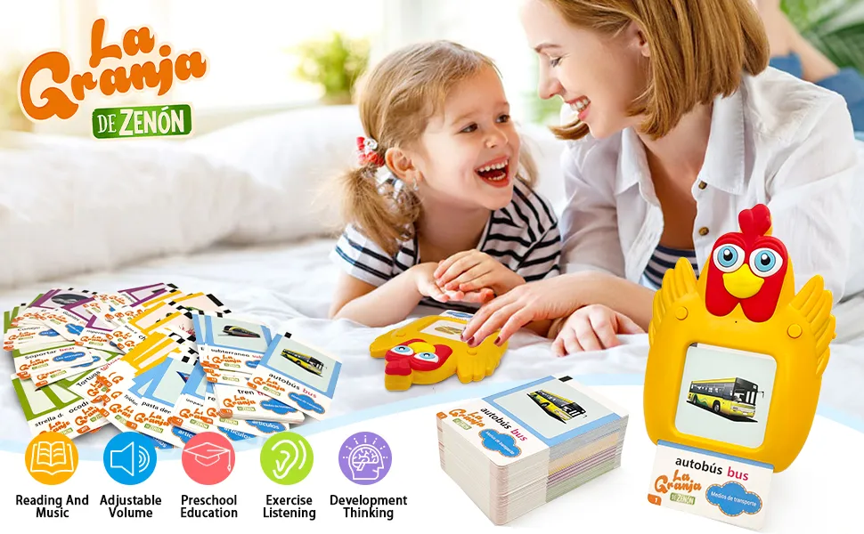 Bilingual Talking Flash Cards For Toddlers, 224 Sight Words, Montessori ...