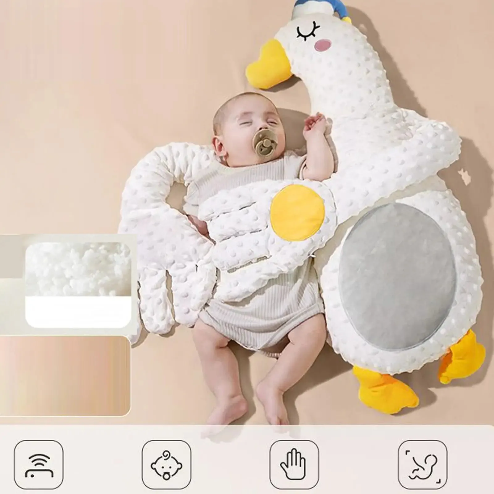 Baby Patting Pillow Bone-Shaped Cotton Sleep Companion Filled with ...