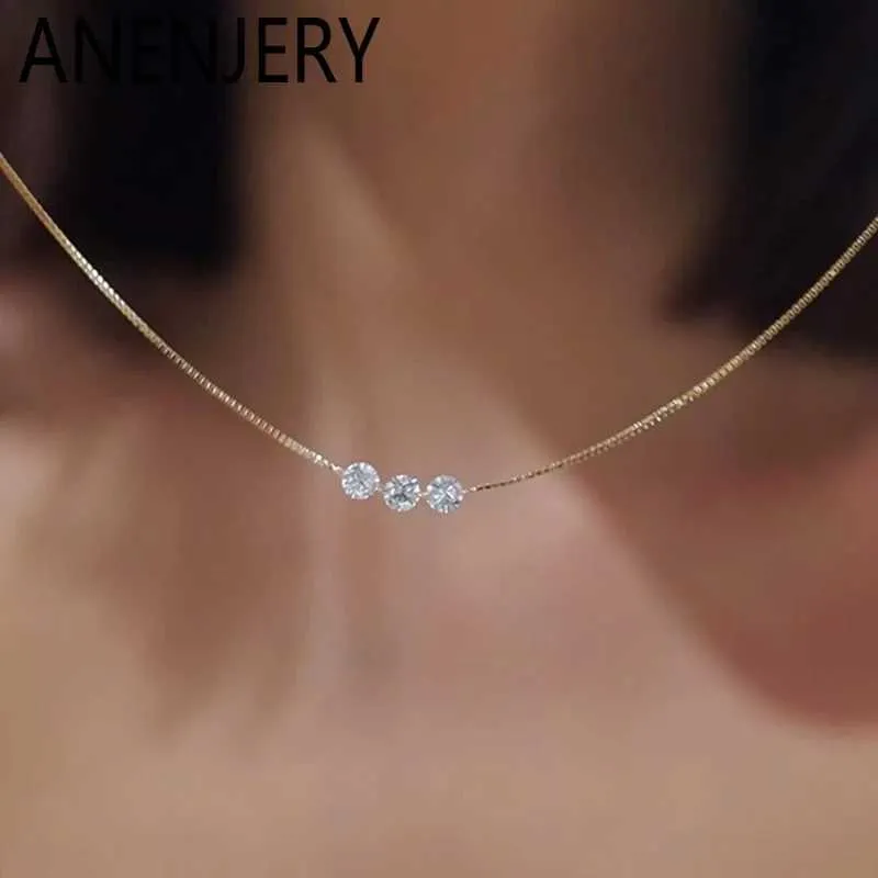 Zircon Three-Layer Cubic Zirconia Pendant Necklace for Women 5R Rope ...