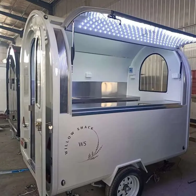 Mailbox Trailer Mini Circular Model Mobile Street Food Cart For Small ...