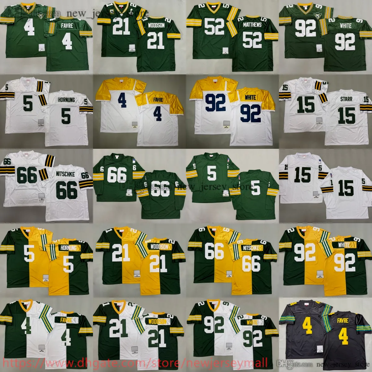 Custom S-6XL 1969 Throwback Football Jersey Bart Starr Charles Woodson ...