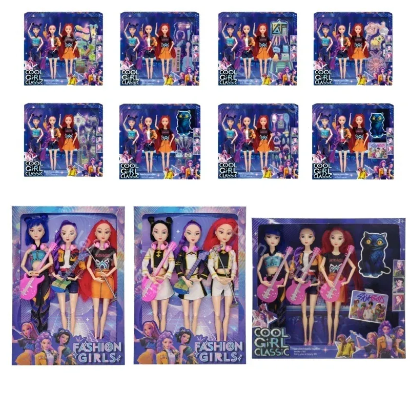 Anime Kpop Demon Hunters Vinyl Dolls 11in Rumi Mira Zoey Figurine Desk ...