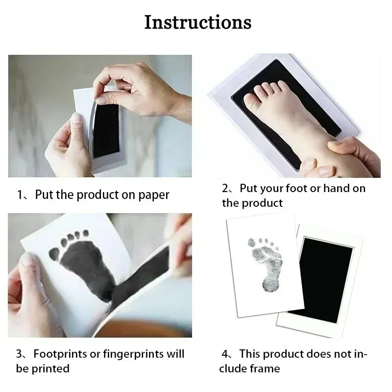 Fingerprint Ink Pad Set: 2 Safe, Non Toxic Inkless Paw Print Kits For ...