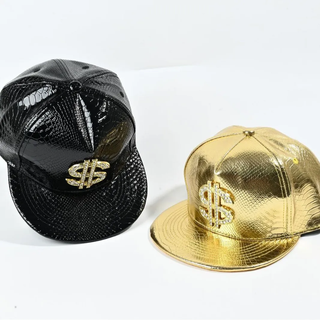 Gold Dollar Sign Hat Korean Style Hip Hop Flat Brim... From Cabinhut ...