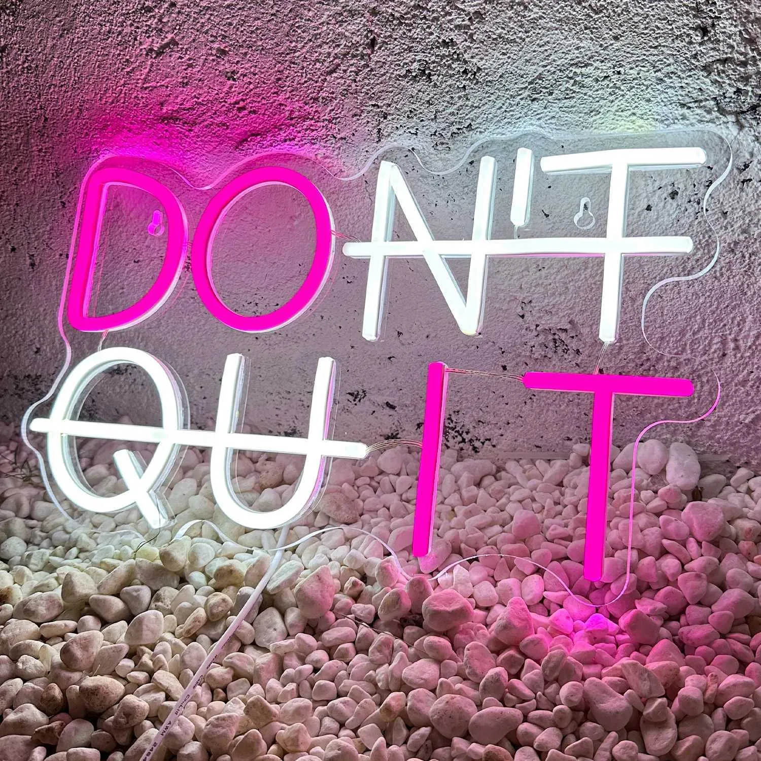 Motivational LED Neon Sign Don't Quit DO IT Decorative Light For Home ...