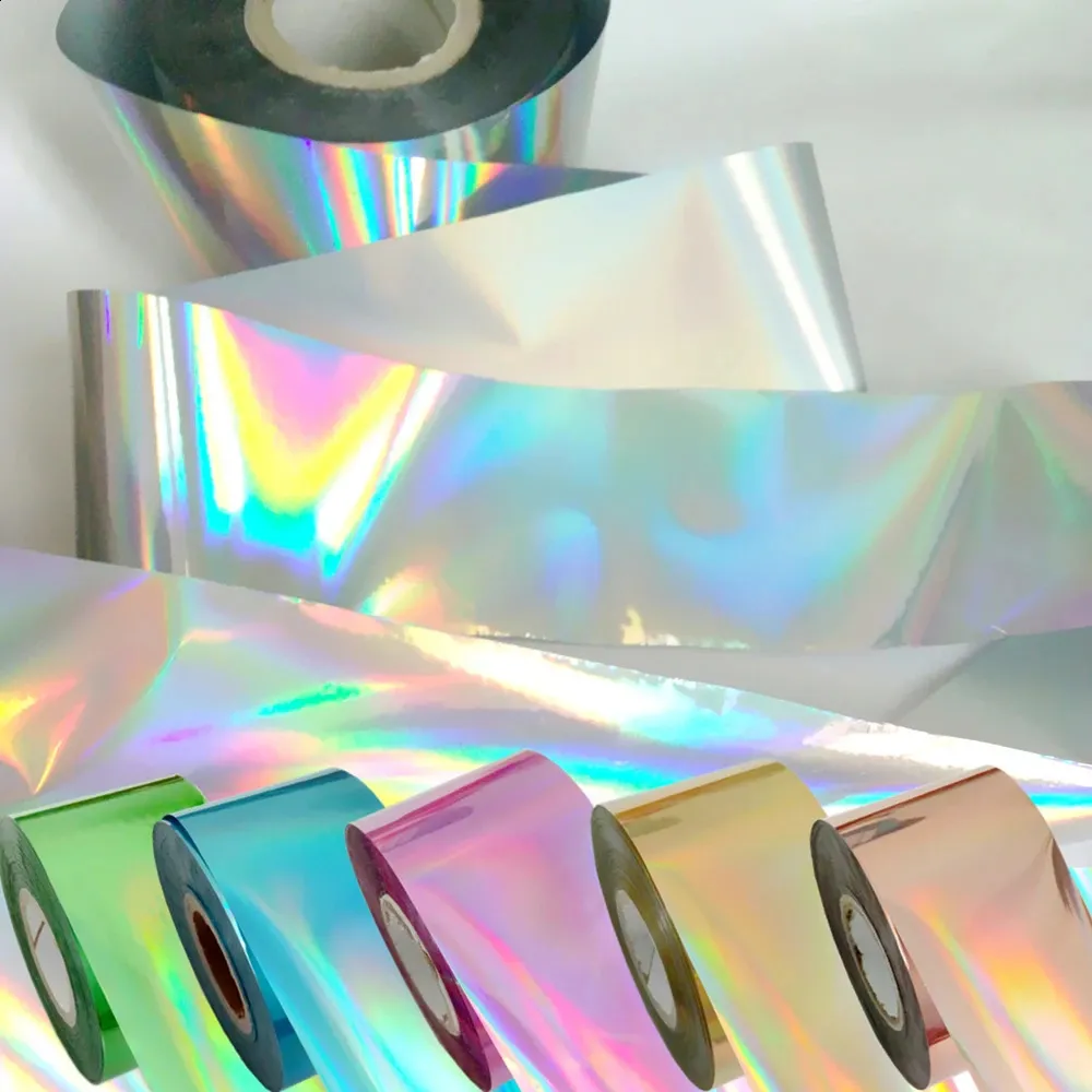 Holographic Nail Foils - 120M Laser Silver Nail Art Transfer Stickers ...