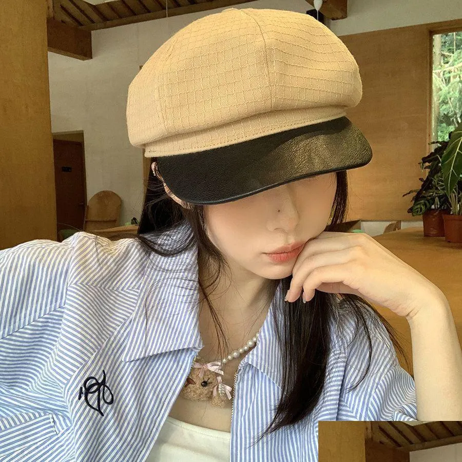 British Style Octagonal Women's French Beret Hat For Women Retro Style ...