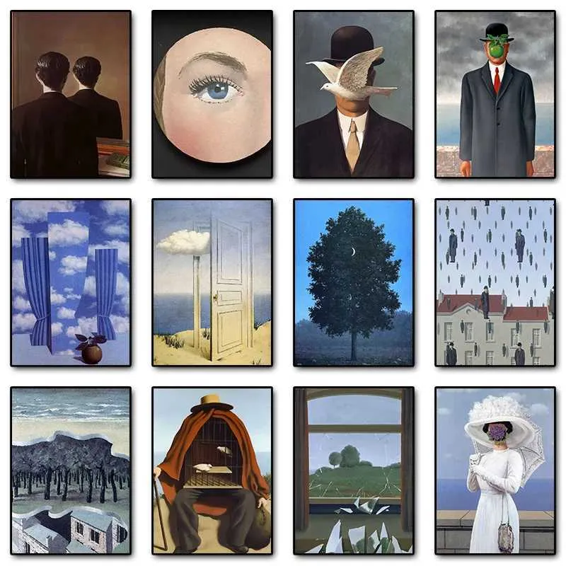 Rene Magritte Abstract Matisse Canvas Prints Famous Surrealism Art For ...