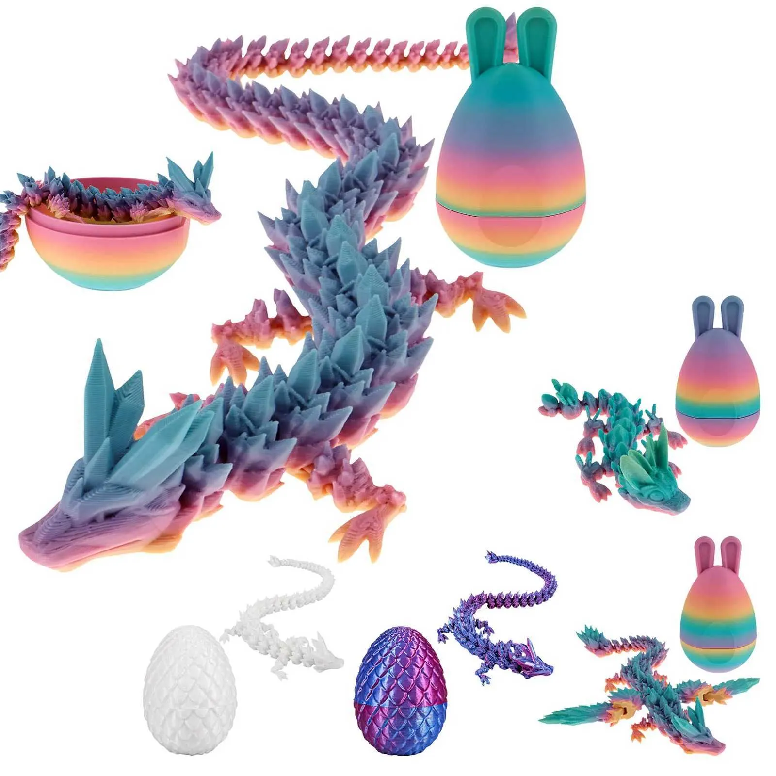 Creative 3D Printed easter dragon Set - Gothic Style Desktop Toy for ...