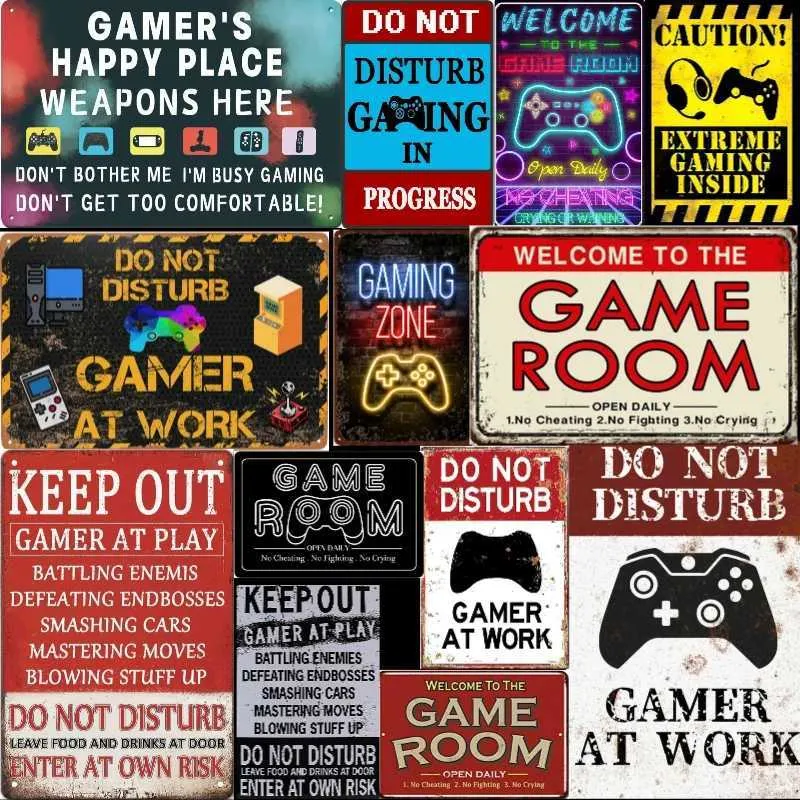 Do Not Disturb Gamer At Play Metal Tin Signs Posters... From Muyixin ...