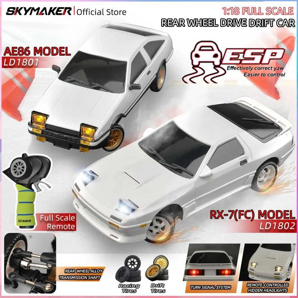 1/18 Scale AE86 RC Super G Drift Rc With 2.4G Remote Control On Road RX ...