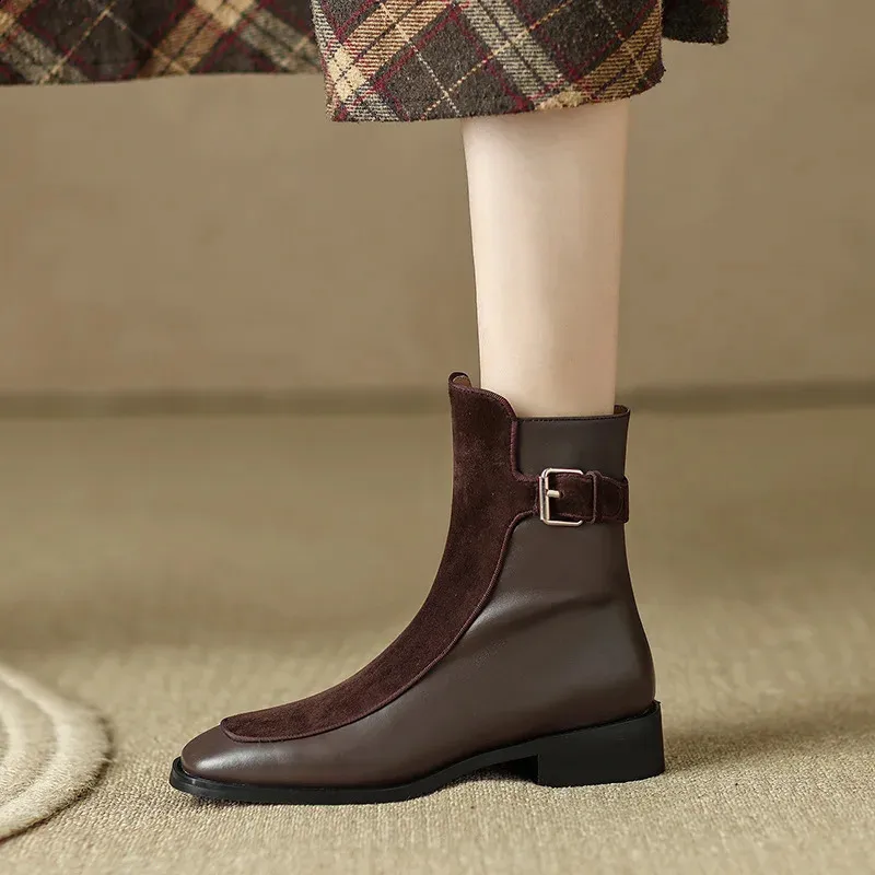 Women's Winter Boots Warm Furry Ankle Snow Green Artificial Leather ...