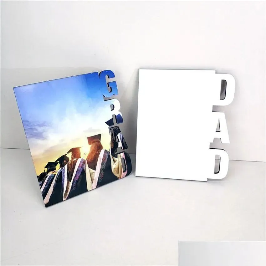 New MDF Sublimation Blank Clip Photo Frames With Wooden Lettering Board ...