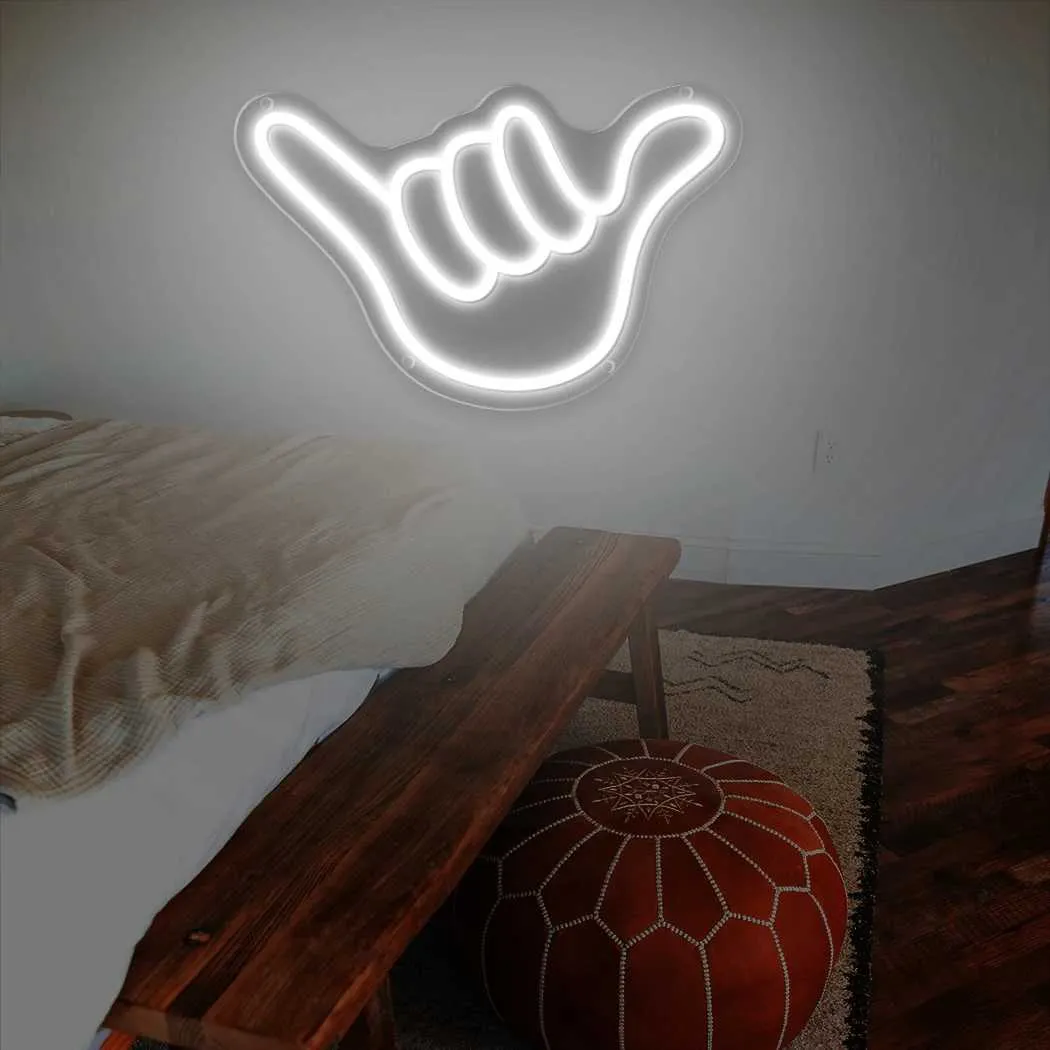 USB LED Light Shaka Hand Gesture Neon Sign USB Powered Decorative Art ...