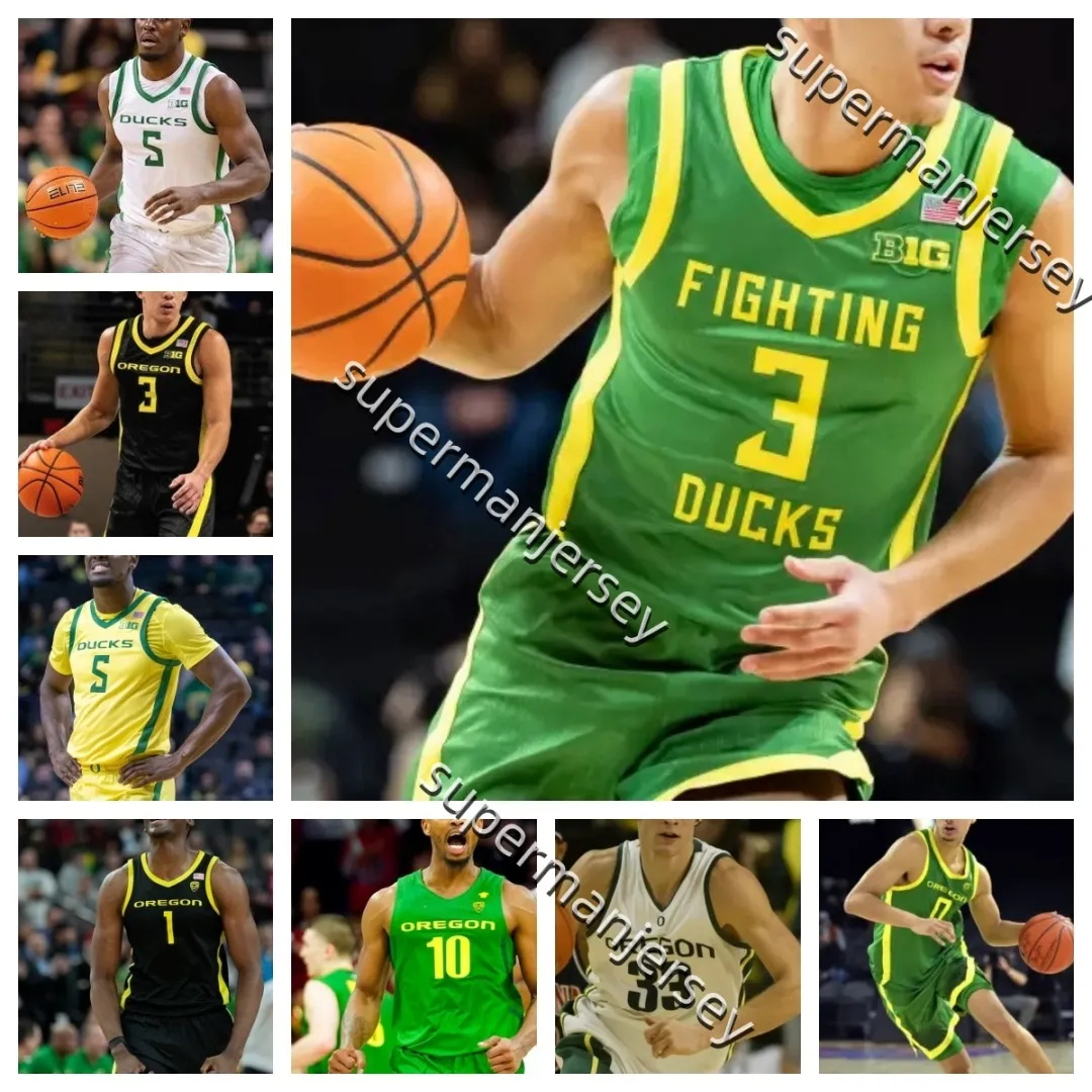 2025 NCAA Oregon Ducks Alleson Basketball Uniforms Brandon Angel #21 ...