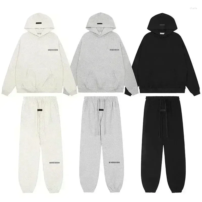Men's Hoodies 25SS Luxury Design Back Two Rows Flocked Letter Logo ...