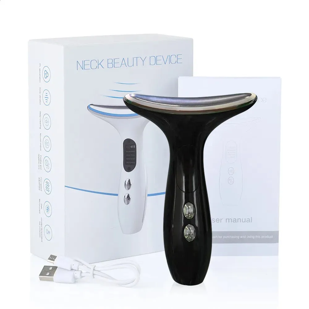 USB Rechargeable LED Face face massager with Three Modes for Portable ...