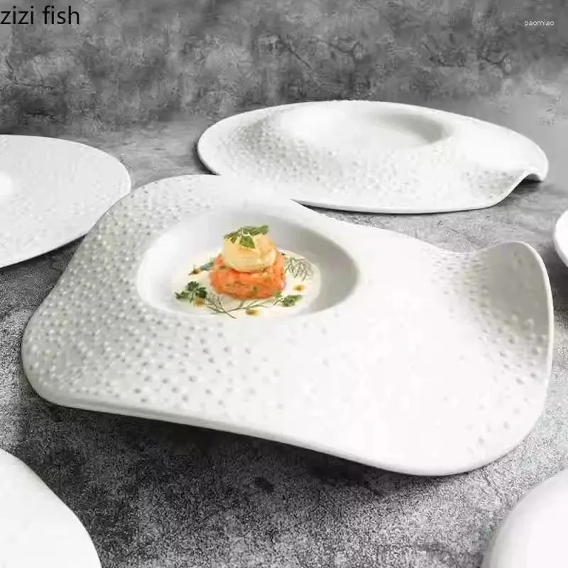 Creative Molecular Cooking Aesthetic Tableware: Irregular Ceramic Plate ...