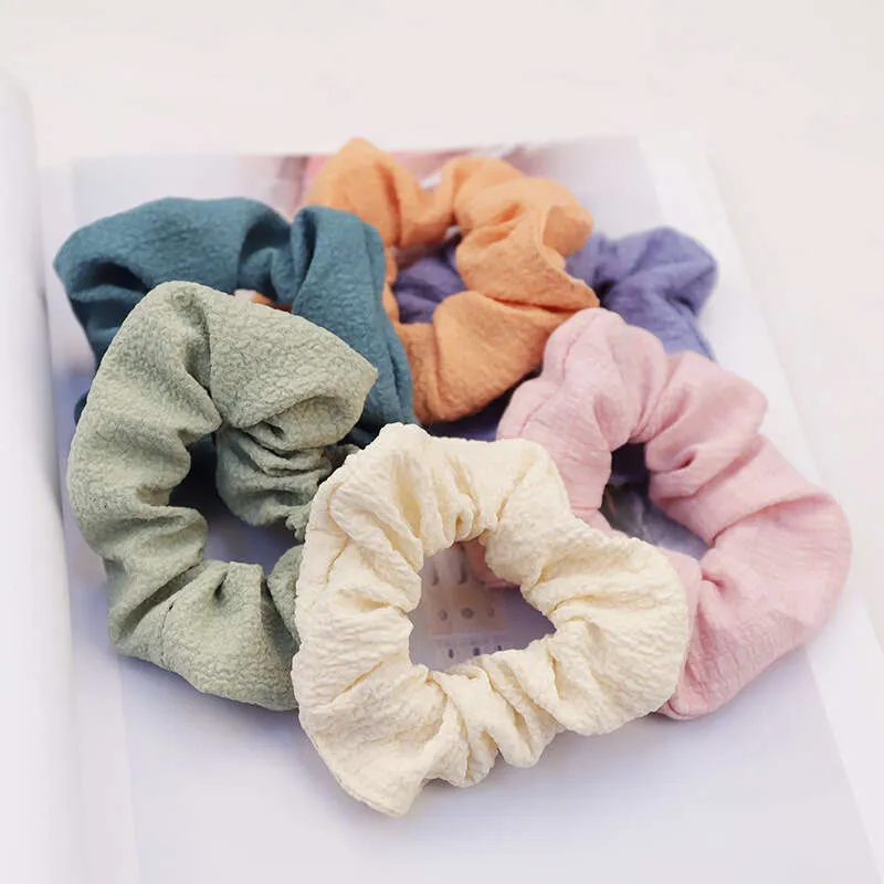 Korean Fabric Macaron Color Hoop With Large Intestine Puff Perfect ...