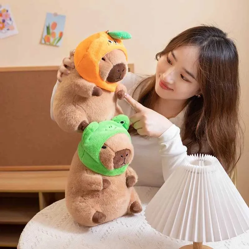 Capybara Plush Pillow Animals Simation Capibara Anime Fluff Doll With ...