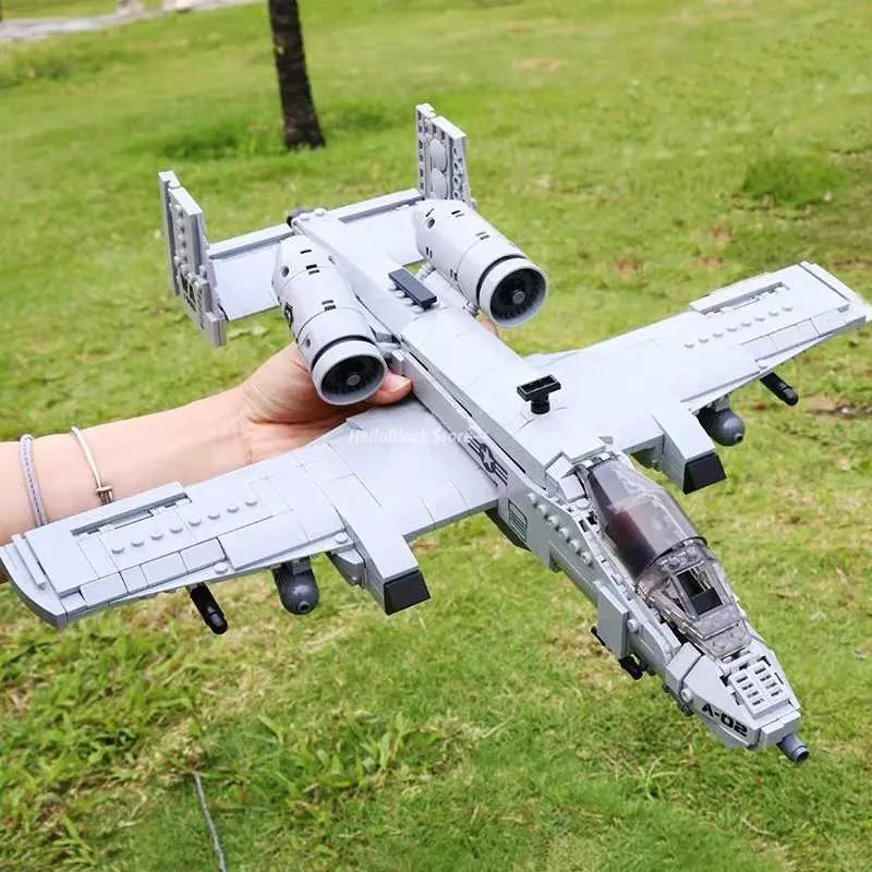 Thunderbolt II A10 Fighter Jet 3D Outdoor Building Blocks Military ...
