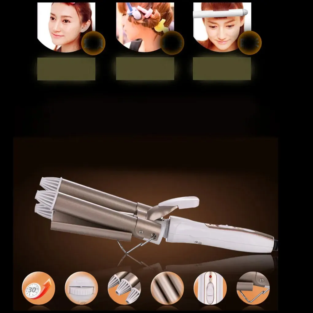 Durable Hair Curling Iron With Adjustable Temperature Settings, Long ...