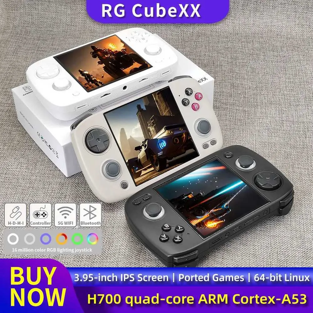 RG CubeXX Retro Handheld Game Console In Portable 64 Bit Gaming System ...