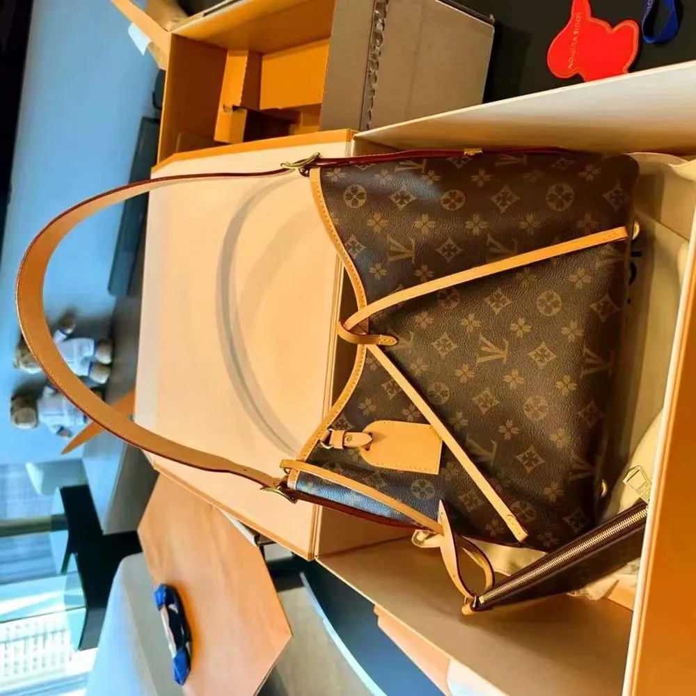 Luxury Designer Flower Checked Tote Bag For Women High Quality Leather ...