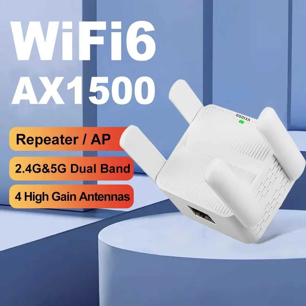 AX1500 Dual Band WiFi Repeater Signal Booster With Long Range Extender ...