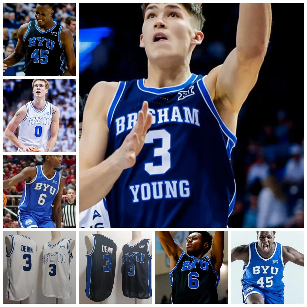 Custom BYU Cougars Basketball Jersey Mawot Mag XII 13 Keba Keita 20 Max ...
