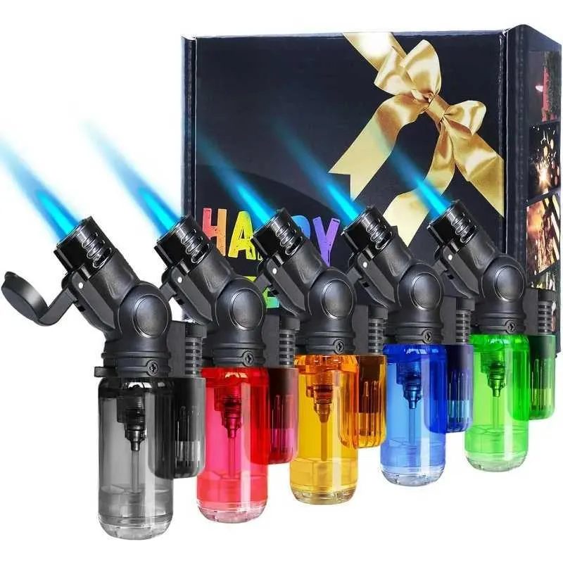 Lighters Mini Refillable Butane Lighters Single Jet Flame 45 Rotatable ...