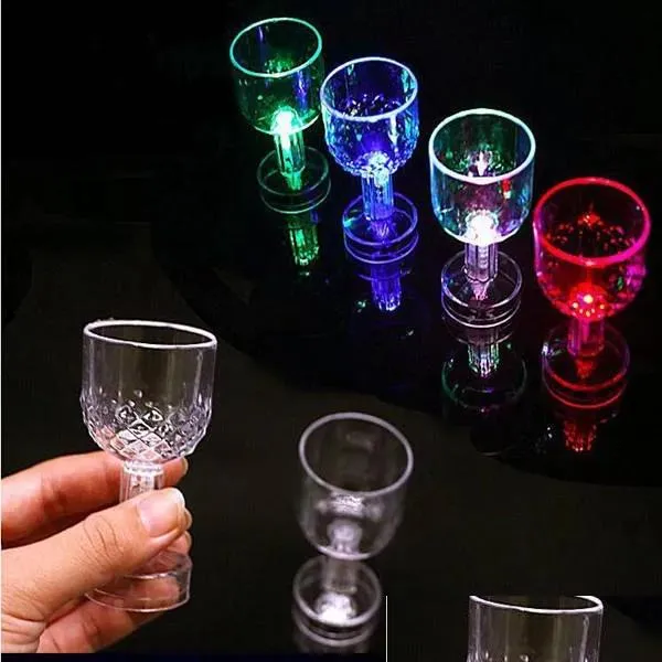 LED Shot Best Acrylic Wine Glasses Color Changing, Light Up Whisky ...