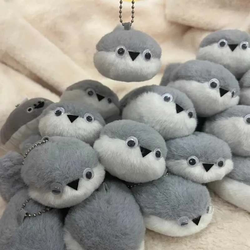 XJ250116 Cartoon Cute Squeaking Sakaban Fish Plush Keychain Soft ...