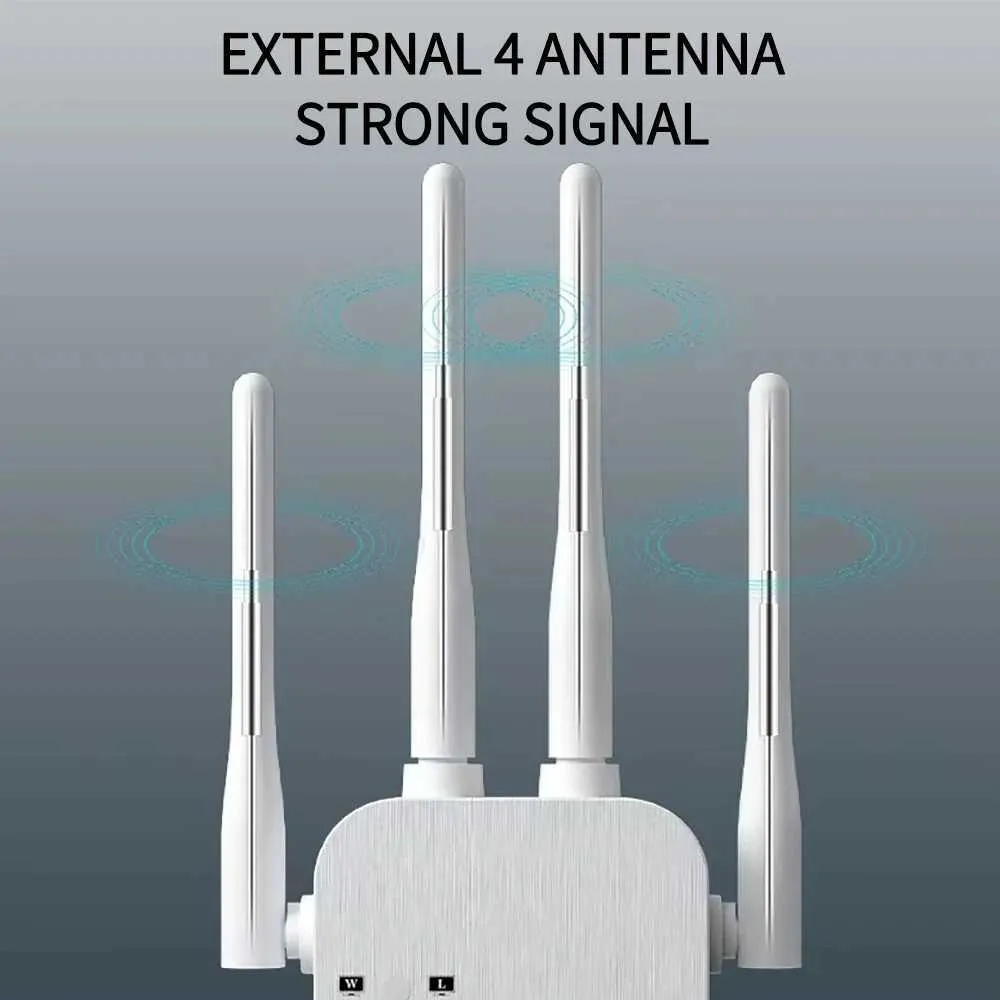 AC1200Mb Dual Band Repeater Signal Booster With 2.4G/5GHz Wireless ...