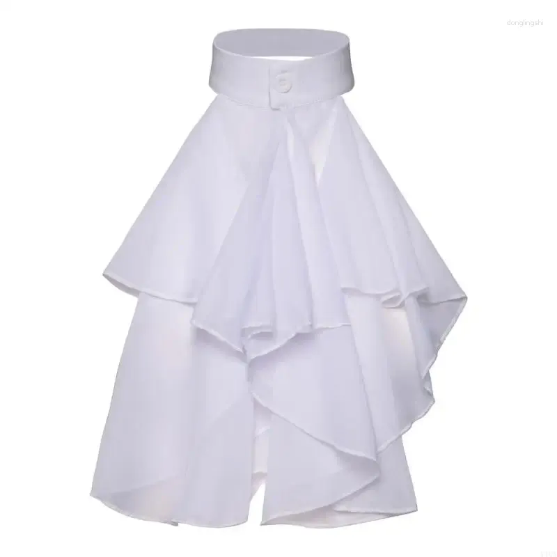 Victorian Colonial Jabot Steampunk White Bow Tie Dress Set With ...